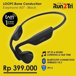 Promo LOOPS Bone Conduction X17 Lite Bluetooth Earphone - White - Kab ...