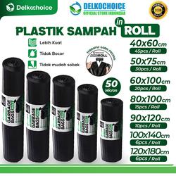 Jual KANTONG PLASTIK SAMPAH HITAM TEBAL TRASH BAG JUMBO ANTI BOCOR Per Pack - 90cm x 120cm, Roll ...