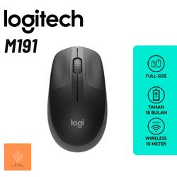 Promo Logitech M191 Mouse Wireless Full Size - Mid Grey - - Logitech ...