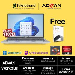 Jual Laptop ADVAN Work Plus Ryzen 5 6600H 16GB 512GB 14" FHD AMD ...