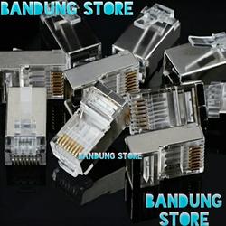 Jual Connector RJ45 Cat6 Metal shield - Konektor RJ45 Cat6 Besi isi 100pcs - Jakarta Pusat ...