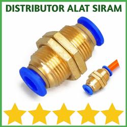 Jual Fitting Pneumatic Lurus Union Straight selang 6 mm to 6mm PU - 06 ...