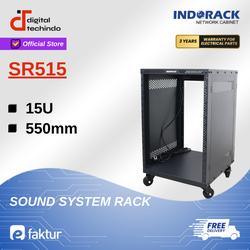 Jual INDORACK Audio Rack 15U Depth 550mm Rak Audio Sound System Mixer ...