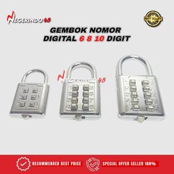 Promo Gembok nomor digital 30 35 40mm 6 8 10 digit angka gembok ...
