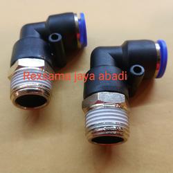 Jual PL Fitting Elbow Male Pneumatic Slip Lock Drat Luar Type MPL - 4mm, 1/8 Inch - Jakarta ...
