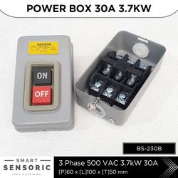 Jual Power Push Button Switch ON-OFF BS230B 3P 30A 3.7kW 500V BS-230B ...