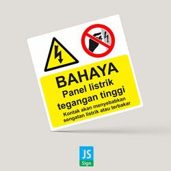 Jual STICKER K3 SAFETYSIGN - WASPADA PANEL LISTRIK - S(15x15cm) - Kab ...
