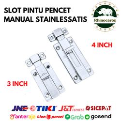 Jual Slot Kunci Pintu Geser Stainless Grendel Kunci Gembok - 45mm buka ...