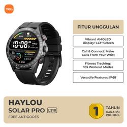 Promo Haylou Solar Pro LS18 Smartwatch Canggih dengan fitur AOD ip68 ...