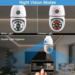 Promo New PTZ Lampu Dual lens 8MP V380 Pro Ip Camera Cctv Speed Dome ...