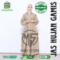 Promo JAS HUJAN PRIA WANITA BAHAN TEBAL ELASTIS TERBAIK ORIGINAL BY AKULA - cream moca, L - Kab ...