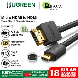 Jual Kabel Micro HDMI To HDMI UGREEN Support 4K Resolution 3D Visual Effect - 22CM 20134 - Kab ...
