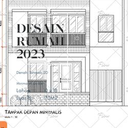 Jual Desain Rumah Minimalis Modern 2 Lantai 10m x 18m (Denah & Tampak ...