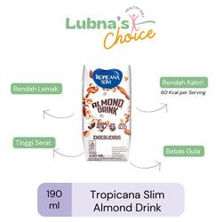 Promo 12 Packs - Tropicana Slim Almond Drink 190ml- Ready to Drink Cokelat - - NutriMart | Tokopedia