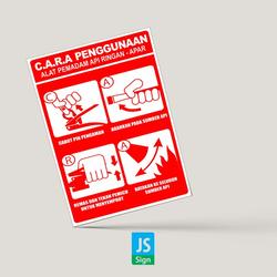 Jual POSTER SAFETY K3 CARA PENGGUNAAN APAR Ukuran A2 - A3(45x30cm ...