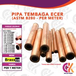 Jual BRASSCO Pipa Tembaga Batangan ASTM B819 2 1/8" // Gas Medis Type L ...
