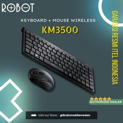 Promo Robot KM3500 Keyboard Mouse Wireless Combo Set Ultra Thin Light ...