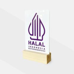 Jual Tulisan Halal Akrilik Print Pajangan Meja Kedai Logo Halal Sign ...