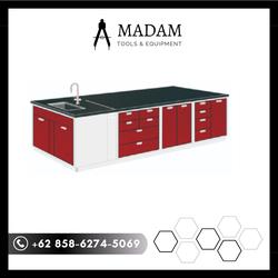 Jual Island Bench Meja Laboratorium HPL dengan Rak Laboratorium - Kab ...