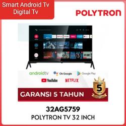 Promo POLYTRON Smart Android TV 32 inch PLD 32AG5759 Cicil 0% 3x - Kab ...