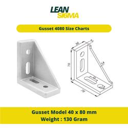 Jual Alumunium Bracket Corner Siku 4040 / Gusset corner Profile 4040 ...