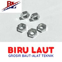 Jual M4 x 0.70 Mur Besi Galvanis Putih Nut Only Hexagon 4 mm isi 100 pcs - Jakarta Utara ...