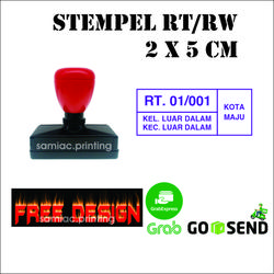 Jual Stempel RT, RW, Kelurahan, Kecamatan Ukuran 2 x 5 cm Warna - 2 ...