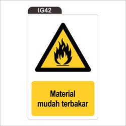 Jual RAMBU BAHAYA MATERIAL MUDAH TERBAKAR - M : 40x20 cm, Plat+Kiwa ...