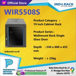 Promo WALLMOUNT INDORACK WR5008S 8U 500MM SINGLE DOOR RACK SERVER WALL ...