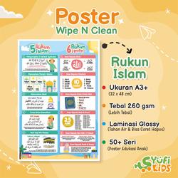 Jual Poster Edukasi Anak Muslim Belajar Rukun Iman dan Rukun Islam ...