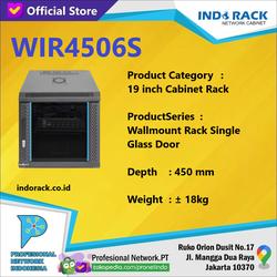 Promo WALLMOUNT INDORACK WR5008S 8U 500MM SINGLE DOOR RACK SERVER WALL ...