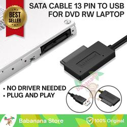 Jual Kabel USB to SATA adapter CD ROM DVD RW Internal jadi Eksternal ...