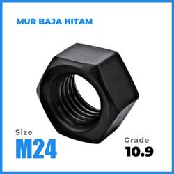 Jual Mur Baja Class 10 M24 / Hex Nut HT M 24, P 3.00 (Hitam) - ECERAN ...