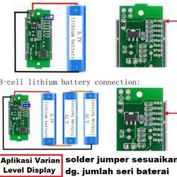 Jual Battery Charger Level Indicator Aki+Voltmeter /Indikator Baterai 18650 - Level Display ...