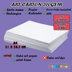 Jual Kertas Art Carton Karton Glossy 310 GSM / 310 Gram F4 / A4 - A4 ...