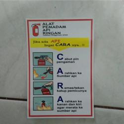 Jual STIKER PROSEDUR PENGGUNAAN ALAT APAR PEMADAM API RINGAN SIGN RAMBU ...
