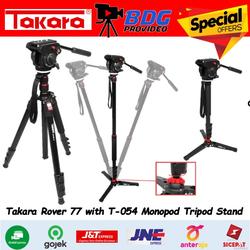 Promo Takara ROVER 77 Paket 3 Traveller Fluid Head Video Tripod Monopod ...