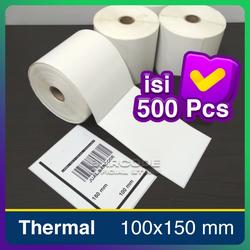 Jual Label Thermal Sticker [100 x 150 mm] isi 500 pcs - Stiker Resi Barcode - Label LIPAT ...
