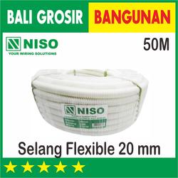 Jual NISO FLEXIBEL / FLEKSIBEL FLEXIBLE CONDUIT 20 MM (50 M) PUTIH ...