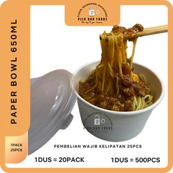 Jual Paper Bowl 650 ml - Rice Bowl Paper 650 ml - Mangkok Kertas 650 ml ...