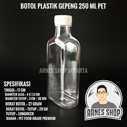Jual Botol gepeng 250 ml / Botol ciu 250 ml / Botol plastik 250ml ...