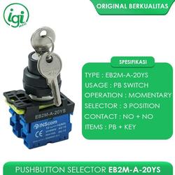 Jual SELECTOR SWITCH WITH KEY STAY PUT / PUSH BUTTON KUNCI LOCK ON OFF - KEY 2 POSITION - Kota ...