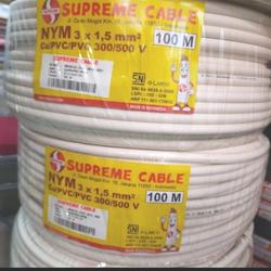 Jual Kabel Listrik Tunggal NYM 3x1.5 3x1,5 MM SUPREME 50M 100Meter Supreme - 100Meter - Jakarta ...