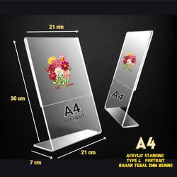 Jual akrilik a4 L acrylic / menu / akrylik / brosur / akrilik a4 model ...