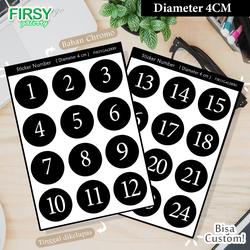 Jual Sticker Nomor, Label Nomor 4CM, Angka 1-100, Sticker Nomor Bulat ...