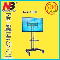 Promo North Bayou AVA1500-60-1P Steel TV Stand Dengan Roda bracket tv ...