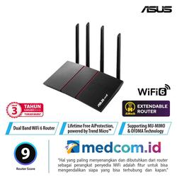 Promo ASUS RT-AX1800HP AX1800 Dual Band WiFi 6 Wireless Router with ...