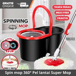 Promo Set Alat Pel Lantai STAINLESS Super Mop Dengan Ember Pencuci ...