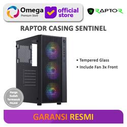 Jual Casing Gaming RAPTOR SENTINEL - Casing Gaming FULL ATX - PLUS 3FAN ...