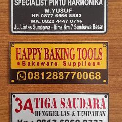 Jual SAMPLE SAMPEL KARTU NAMA PREMIUM BAHAN PLAT BESI ALUMINIUM CUSTOM ...